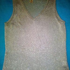 Jones New York | Tops | Silver Metallic Top | Poshmark
